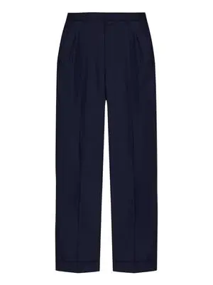 Casablanca Wool Trousers With Crease - Navy Blue