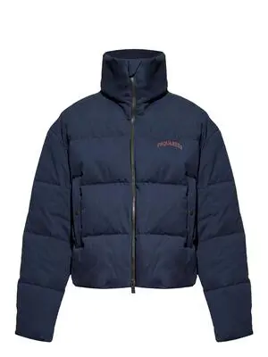 Dsquared2 Down-filled Puffer Jacket With Logo - Navy Blue