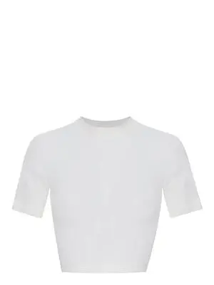 Alaïa Cashmere Short Sleeve Top - Cream