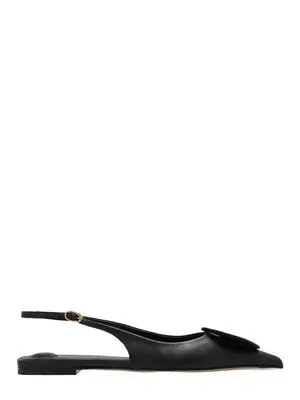 Jacquemus Duelo Leather Slingback Shoes - Black