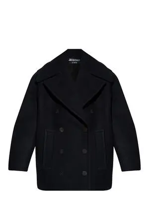 Jacquemus Ovalo’ Wool Coat - Navy Blue