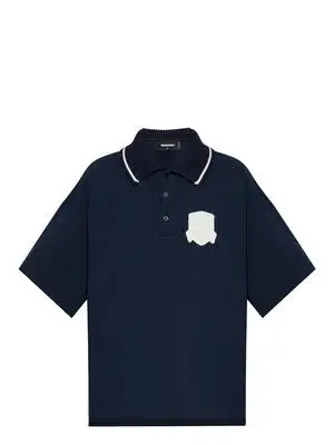 Dsquared2 Polo With Patch - Navy Blue