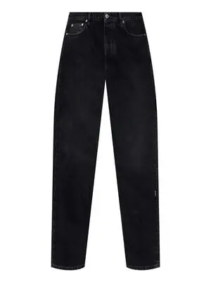 Off-White Straight Leg Jeans With Pocket Detail - Black