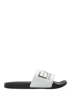 Emporio Armani Rubber Slides - White