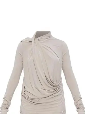 ENTIRE STUDIOS Draped Knit Top - Grey