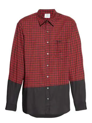 Vetements Two-tone Plaid Pattern Shirt - Red