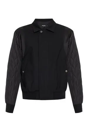 Dsquared2 Wool Bomber Jacket - Black