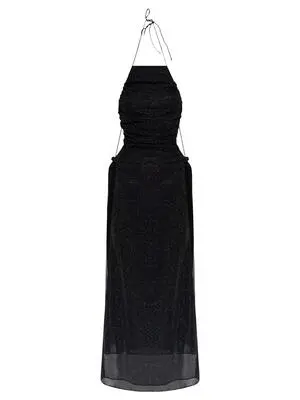 Oseree Lurex Thread Dress - Black