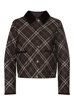 Burberry Quilted Check Jacket - Brown