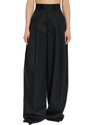 Dsquared2 Wool Palazzo Trousers - Black