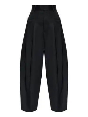 Dsquared2 Wool Palazzo Trousers - Black