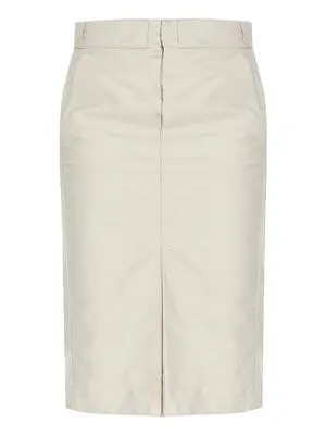 MAISON MARGIELA Cotton Skirt With Frayed Hem - Cream