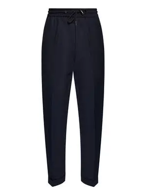 Paul Smith Wool Pleat-front Trousers - Navy Blue