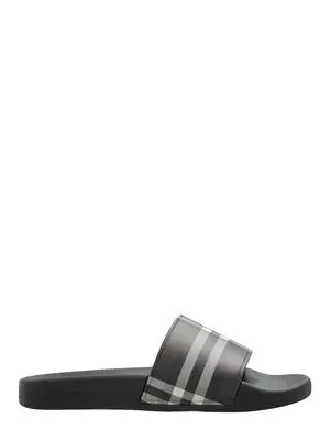 Burberry Rubber Slides - Black