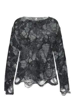 R13 Vintage-effect Sweater - Grey