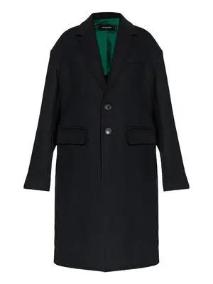 Dsquared2 Wool Overcoat - Black