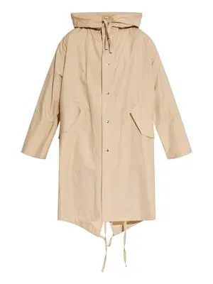 JIL SANDER Cotton Parka With Hood - Beige