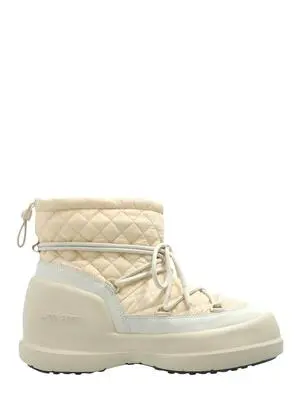 Moon Boot Mezzaluna Quilted Mid Snow Boots - Cream