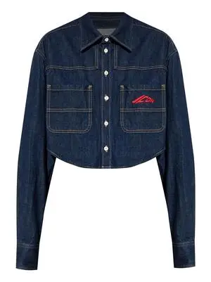 Dsquared2 Denim Cropped Shirt - Navy Blue