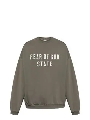 Fear Of God Sweatshirt With Embroidered Logo - Green