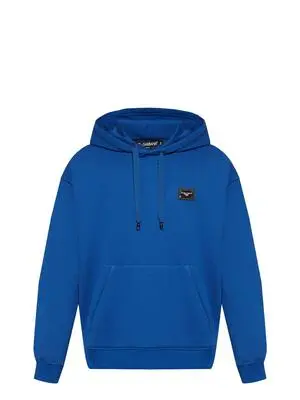 Dolce & Gabbana Hoodie With Logo Patch - Blue