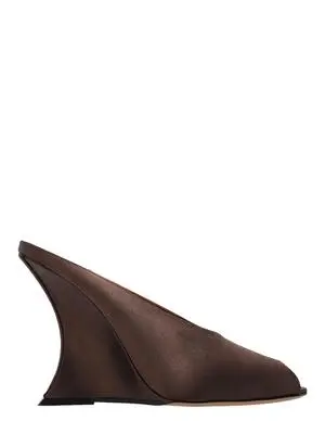 Paris Texas Nina Wedge Mules - Brown