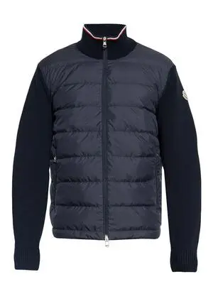 Moncler Cardigan With Down Insert - Navy Blue