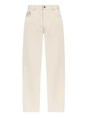 Moncler Logo Jeans - Cream