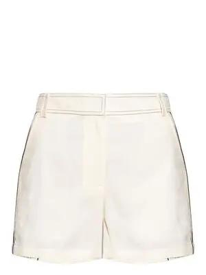 Tory Burch Shorts With Contrast Stitching - White