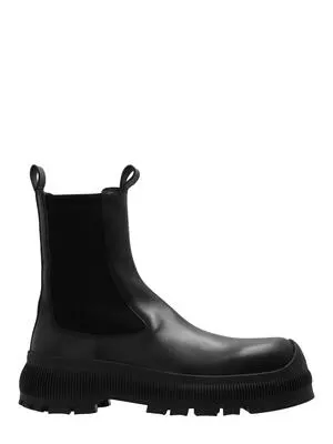 JIL SANDER Chelsea Boots With Logo - Black