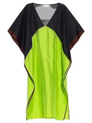 Tory Burch Silk Kaftan Dress - Neon