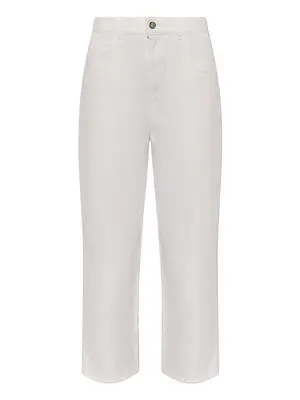 Moncler High-rise Straight Leg Jeans - White