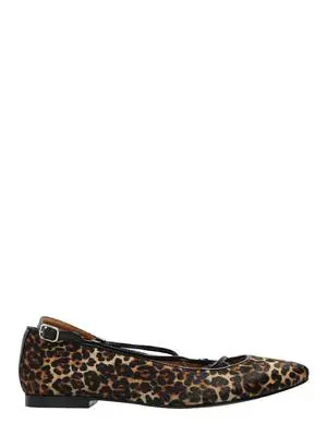 A.p.c. Katie Leopard Print Ballerinas - Brown