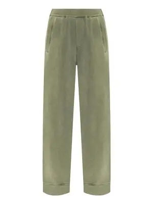 Dsquared2 Wide-leg Sweatpants With Cuffed Hems - Green