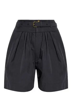 MARANT ETOILE Danica High-waisted Wide-leg Shorts - Black