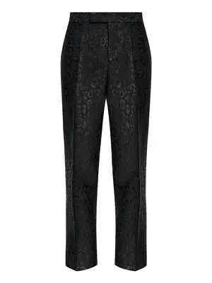 Versace Lurex Thread Trousers - Black