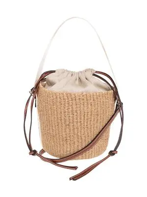 Chloé Woody Small Bucket Bag - Beige