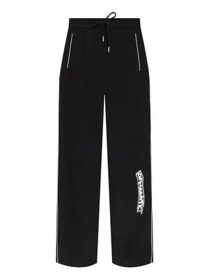 Off-White Loose Fit Trousers With Pockets - Black