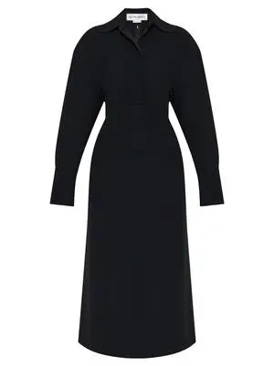 Victoria Beckham Collared Midi Dress - Black