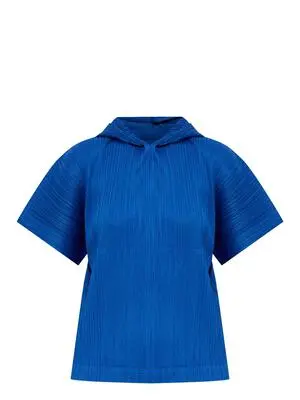 Issey Miyake Pleated Top - Blue