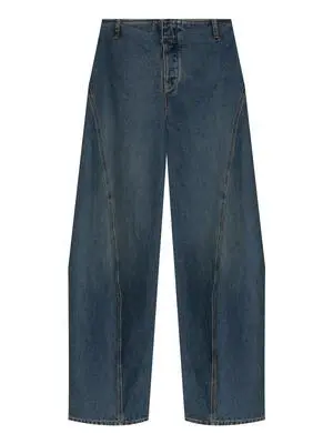 Alaïa Wide-leg Jeans - Navy Blue