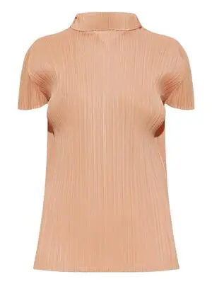 Issey Miyake Pleated Top - Orange