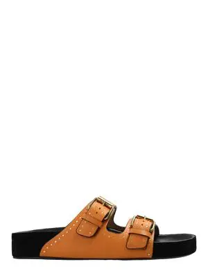 Isabel Marant Lennyo Suede Slides - Brown