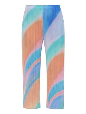 Issey Miyake Pleated Tie-dye Trousers - Multicolour