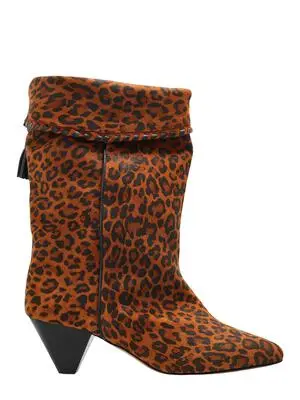 Isabel Marant Dalby Suede Heeled Ankle Boots - Brown