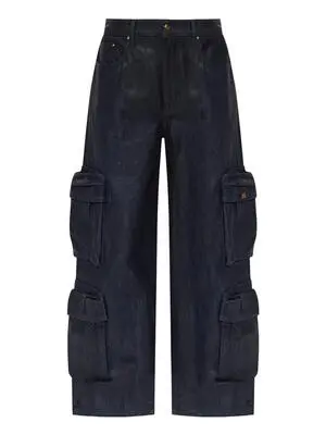 Amiri Jeans With Logo - Navy Blue