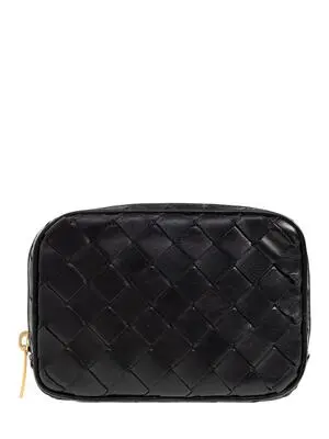 Bottega Veneta Intrecciato Pouch Teen Clutch - Black