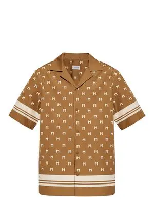 Moncler Cotton Shirt With Monogram - Brown