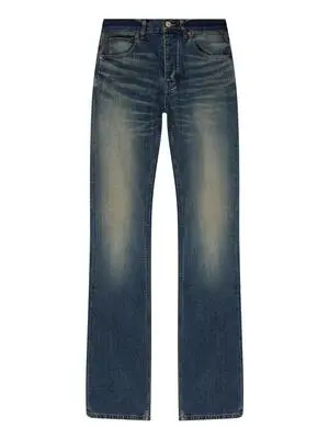 Balenciaga Vintage-effect Bootcut Jeans - Blue