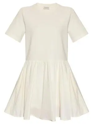 MONCLER Short-Sleeve Cotton-Blend Dress